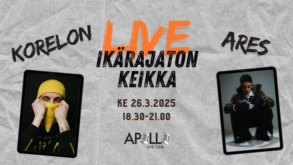 LIVE Korelon & Ares (Ikärajaton keikka) - KE 26.3.